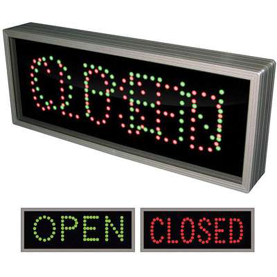 927418 Tapco Open/Closed LED Parking Sign, Green/Red LED Color, Power ...