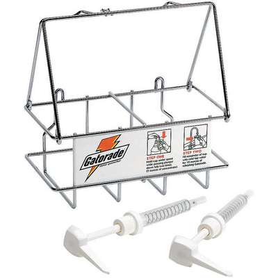 910705 Gatorade Dispenser Rack, Metal, Silver, (2) 1 gal. Liquid ...