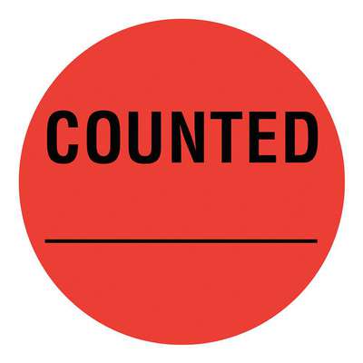 929506-2 TapeCase Counted Label, Paper, Diameter: 2", Red | Imperial ...