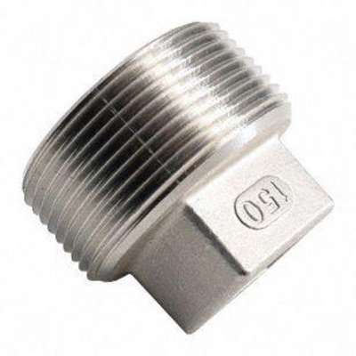 941323-3 Square Head Plug: 304 Stainless Steel, 3 in Fitting Pipe Size ...
