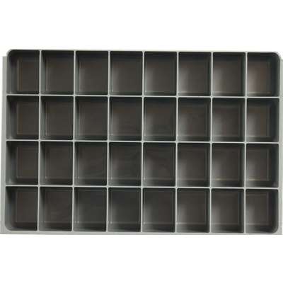 927025-4 Plastic Compartment Drawer Insert, Compartments per Drawer: 32 ...