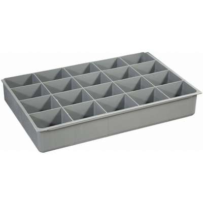 927538-3 Plastic Compartment Drawer Insert, Compartments per Drawer: 20 ...