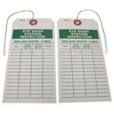 Eye Wash Station Inspection Tag - General Purpose Safety | Imperial ...