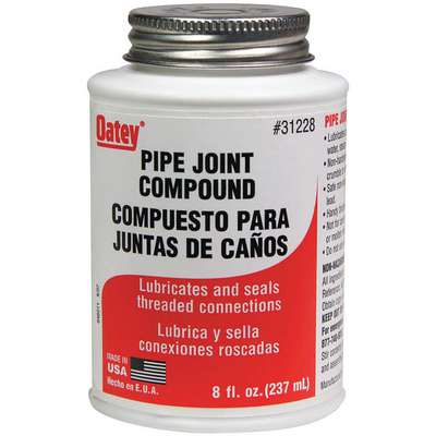 917942-8 Oatey Pipe Joint Compound: 8 oz, Jar, Gray, With 3,000 psi Gas ...