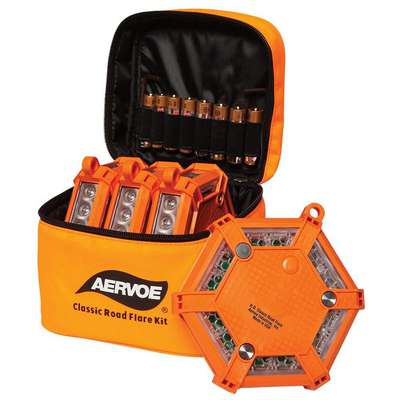 83682 Aervoe Led Road Flare Kit 4 Led Flares, 8 Aa, 2 Wrenches, Case ...