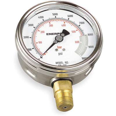 917246-4 Hydraulic Cylinder Pressure Gauge: 0 to 10,000 psi psi, 4 in ...