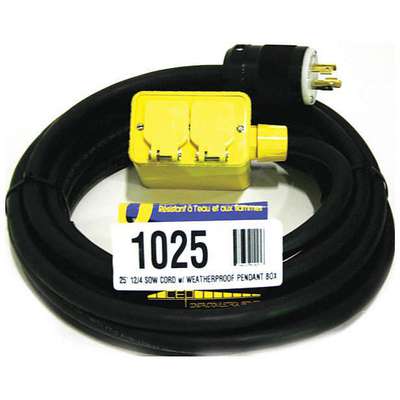 925221-4 CEP 25 ft. 120/240 VAC Indoor, Outdoor Generator Cord with ...