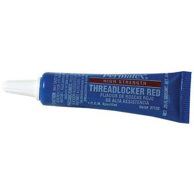 9103 Permatex High Strength Threadlocker, 6 ML Tube, Red Liquid ...