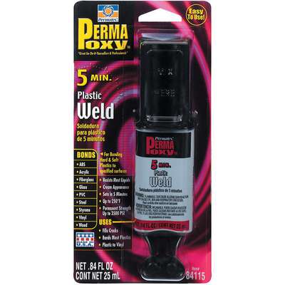 9140 Permatex Permapoxy Plastic Weld, 0.84 oz. Syringe, White, Working ...