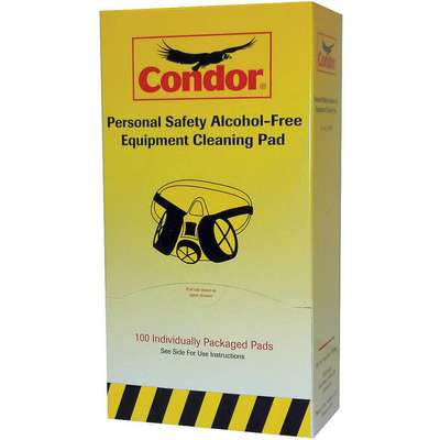 918529-4 Condor Respirator Wipes, Non-Alcohol, Size 8" x 5", Includes ...