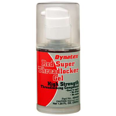 9152 Dynatex High Strength Threadlocker, 35 ML Gel Pump, Red Gel ...