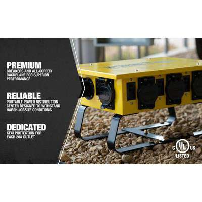 913505-8 CEP Power Distribution Box, 120/240VAC Voltage Rating, 50 Amps ...