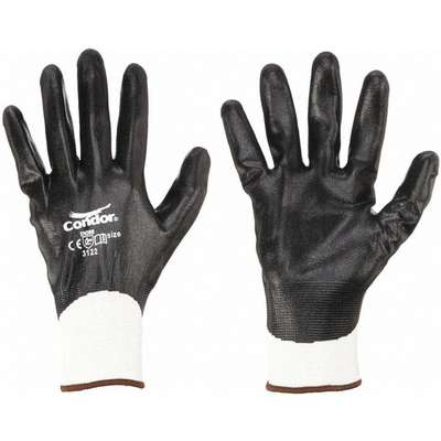 918339-3 Condor Coated Glove: 13 Gauge, Nitrile, Smooth, Glove Size L ...