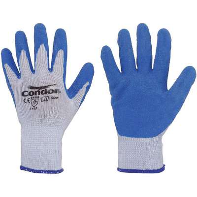 921063-8 Condor Coated Gloves, L, Palm, Natural Rubber Latex Glove ...