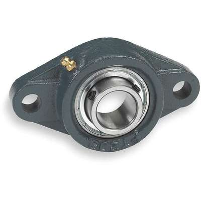 932944-6 2-Bolt Flange Bearing: 7/8" Bore Dia., Set Screw, Cast Iron ...