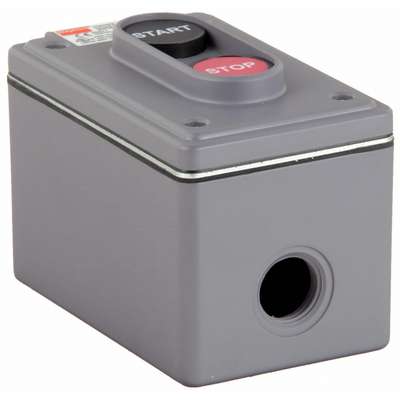 929653-3 Dayton Push Button Control Station, 1NO/1NC, Start/Stop, Push ...