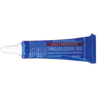 9508 Permatex High Strength Threadlocker, 6 ML Tube, Red Liquid ...