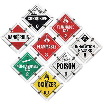 916481-6 Jj Keller DOT Container Placard: Various DOT Classes, 13 in ...