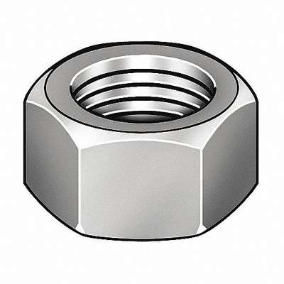 12455 Hex Nut, M14-2.00, Zinc Plated, Class 10, Steel, Right Hand, 25 ...