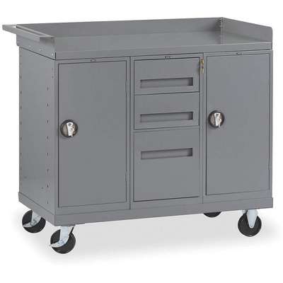 918193-9 Tennsco Mobile Cabinet Workbench, Steel, 25" Depth, 43" Height ...