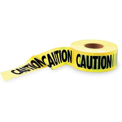 910830 Polyethylene Barricade Tape; 1000 ft. L x 3" W, 1.6 mil Thick, Black / Yellow | Imperial ...