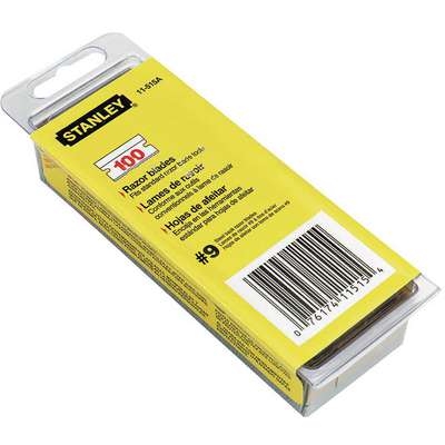 925386-6 Stanley Razor Blade: 1 1/2 in Blade Lg, 11/16 in Blade Wd, 0. ...