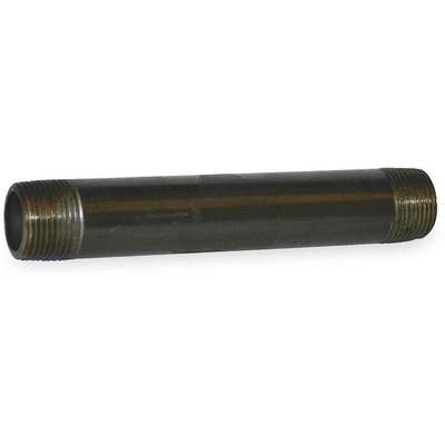 916516-4 1/4" Black Steel Pipe, 2 ft. Overall Pipe Length, Threaded on ...