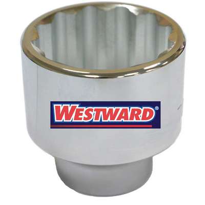 925686-2 Westward 80mm Alloy Steel Socket with 1" Drive Size and Chrome ...
