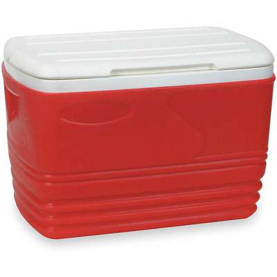 912926 32 qt. Chest Cooler with Ice Retention Up to 1 day; Red Cooler ...