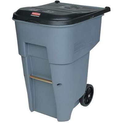 910880-2 Rubbermaid BRUTE 65 gal. Rectangular Flat Top Roll Out Trash ...