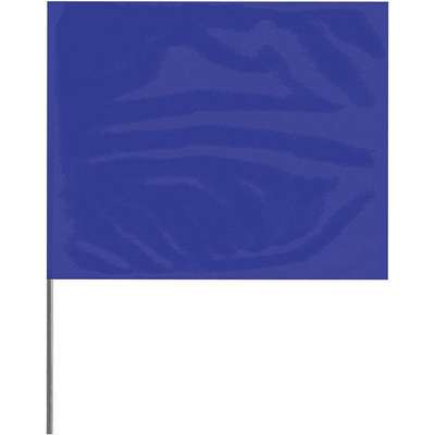 926637 Presco Products Co Blue Marking Flag, 4" Flag Height, Solid ...