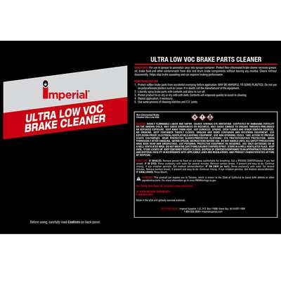 3675 Label Only For Imperial Brake Parts Cleanr Ultra Low Voc ...