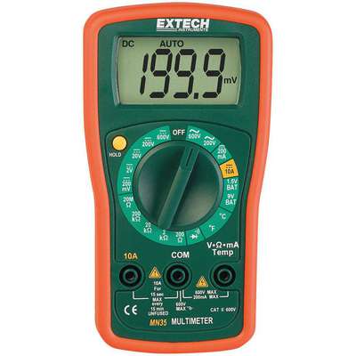 911592-9 Extech MN35 Series, Compact - Basic Features, Digital Multimeter, 2000 Instrument ...