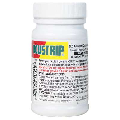 Acustrip Antifreeze/Coolant HD ELC Test 25 Strips/Bottle | Imperial ...