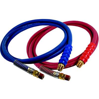 91176 DOT Blue Rubber Air Brake Hose Assembly Set w/Blue and Red Rubber ...