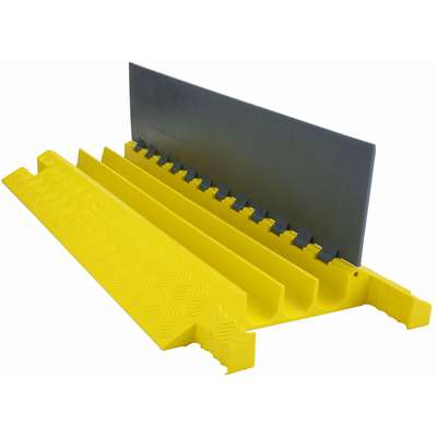 920419 Cable Protector: 3 Channels, Hinged, 2 1/4 in Max Cable Dia, 18 ...