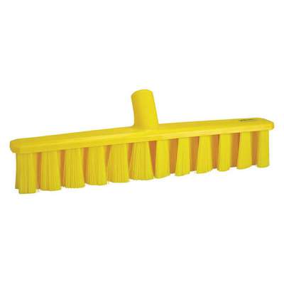 941148 Vikan Wide Bristle, Medium Push Broom, 2 x 16 inch, Yellow ...