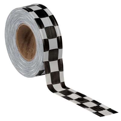 932169 Presco Products Co Flagging Tape, White/Black, 1-3/8" x 300 ft ...