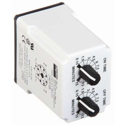 932625-3 Dayton Single Function Timing Relay, 120V AC/DC, 10A @ 240V, 8 ...