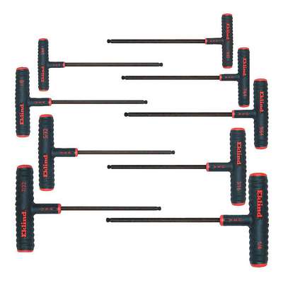 932828-1 Eklind Hex Key Set, T Key Shape, Extra Long, Black Oxide ...