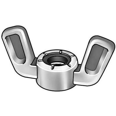 912149-9 3/8"-16 Wing Nut Nylon Insert, Zinc Plated Zinc Alloy, Right ...