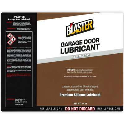 9050-5 3 in 1 Label For Blaster Garage Door Lube | Imperial Supplies