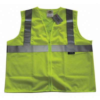 938457-3 Condor High-Visibility Vest: ANSI Class 2, X, L, Lime, Mesh ...