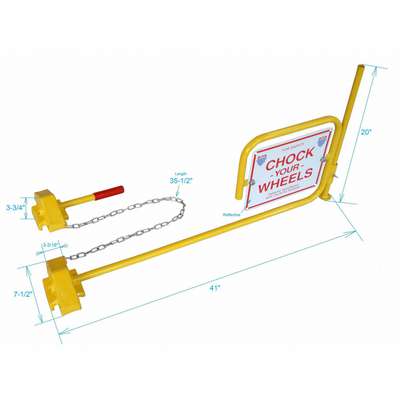 922103-1 Double with Rope or Chain, Steel Wheel Chock for Rail Cars ...