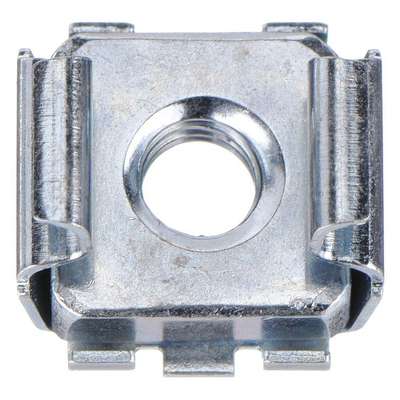 912084 Cage Nut: Cage Nut, Steel, Zinc Plated, #10-32 Thread Size, For ...