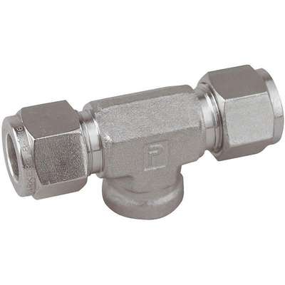 925597 Female Branch Tee: 316 Stainless Steel, Compression x ...