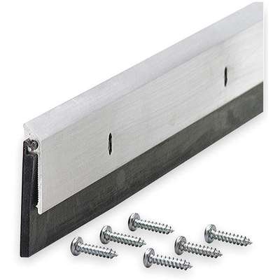 918814-3 Single Fin Door Sweep, Aluminum, 3 ft. Length, 1-3/16" Flange ...