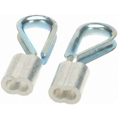 912371-3 Sleeve and Thimble Kit, For Wire Rope Dia. 1/4", Steel ...