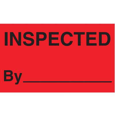 923351-4 Shipping Labels, Inspected By __, Paper, Adhesive Back, 5 ...