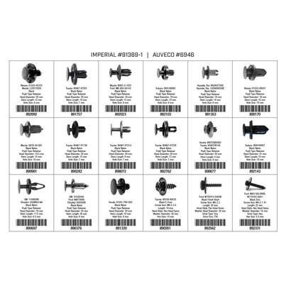 91369-1 Engine Cover Clips & Fasteners Quik-Selec Assortment | Imperial Supplies